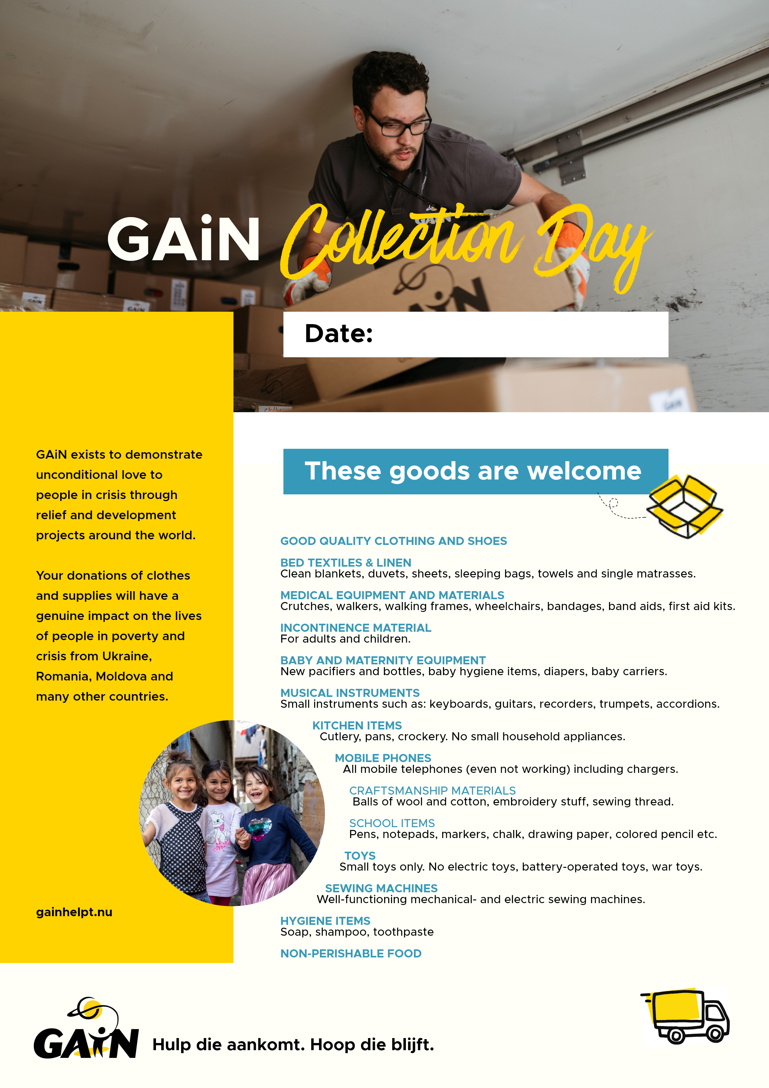 Collection Day - GAiN helpt